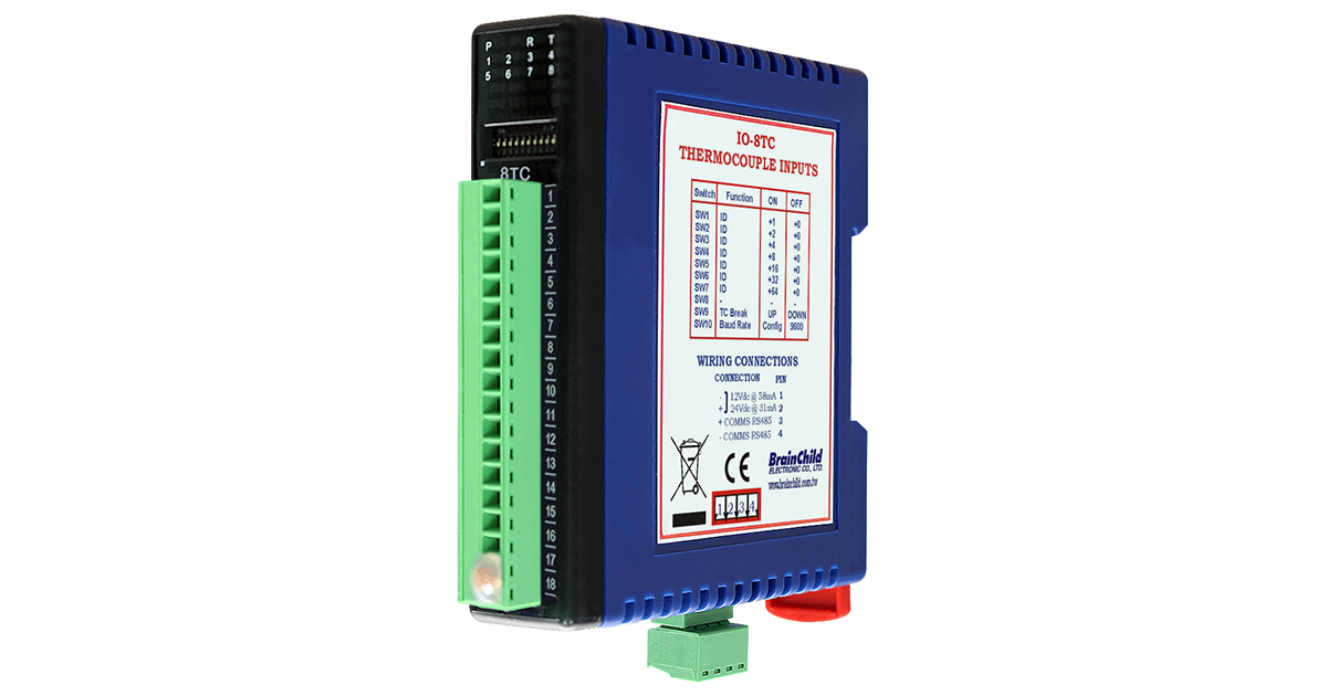 IO-8TC Modbus IO Modules | 8-Channel, 0.1°C Resolution, Modbus RTU ...