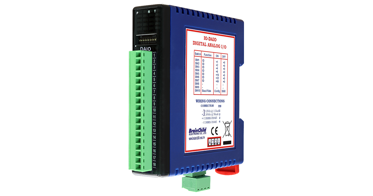 IO-DAIO Modbus IO Modules | Multifunction I/O Module with Analog & Digital Inputs/Outputs ...